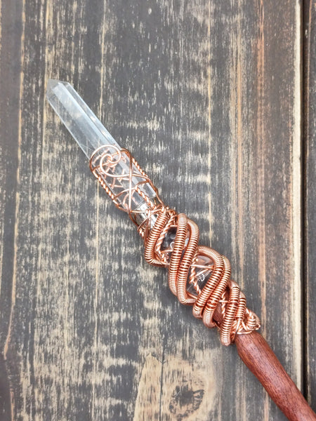 Titan Class Bloodwood and Copper Energy Healing Wand $105 – Merlin's Realm