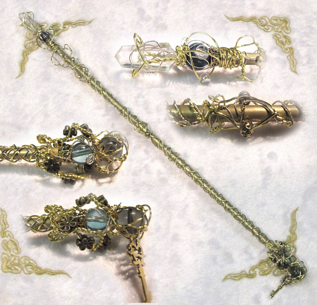 Aqua Aura, Lapis, Clear Quartz Fairy Scepter $159 – Merlin's Realm